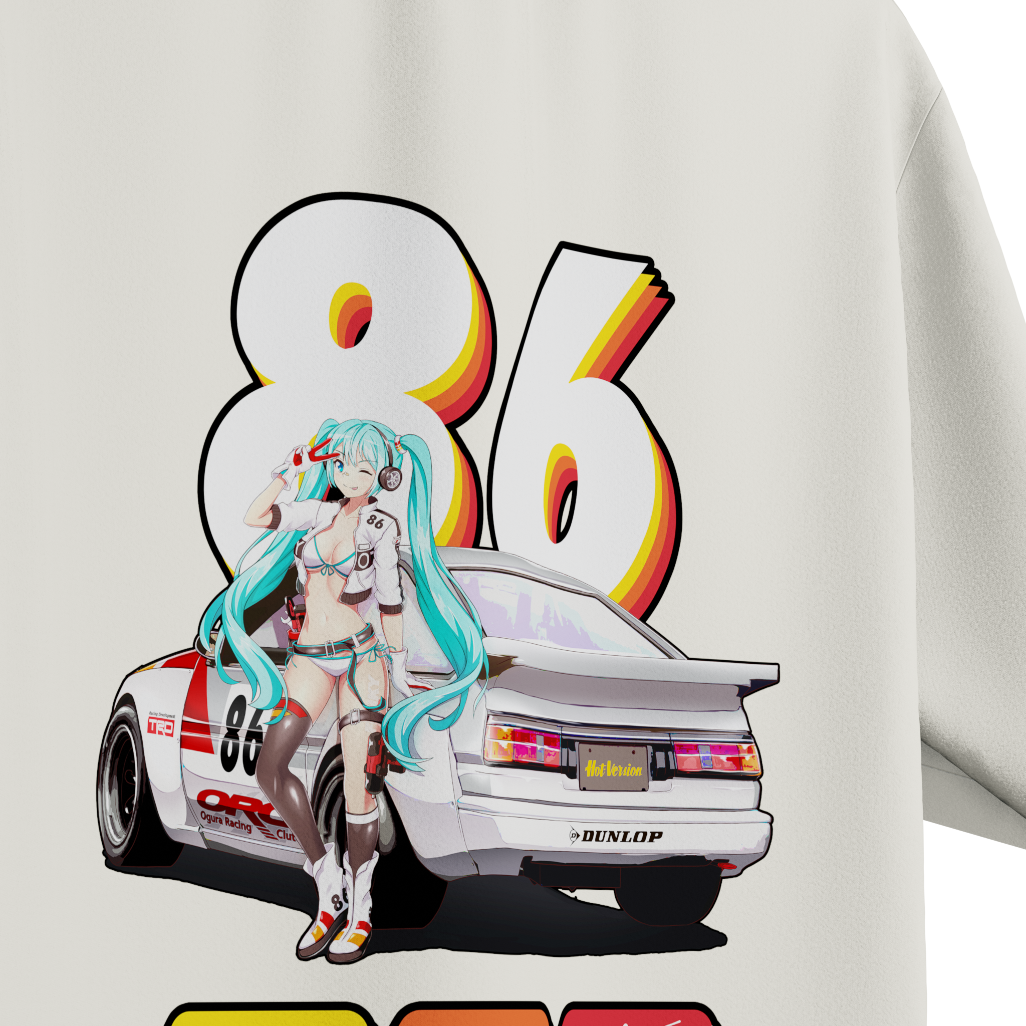 Retro Racing Miku Art Tee – FUNKY GARAGE