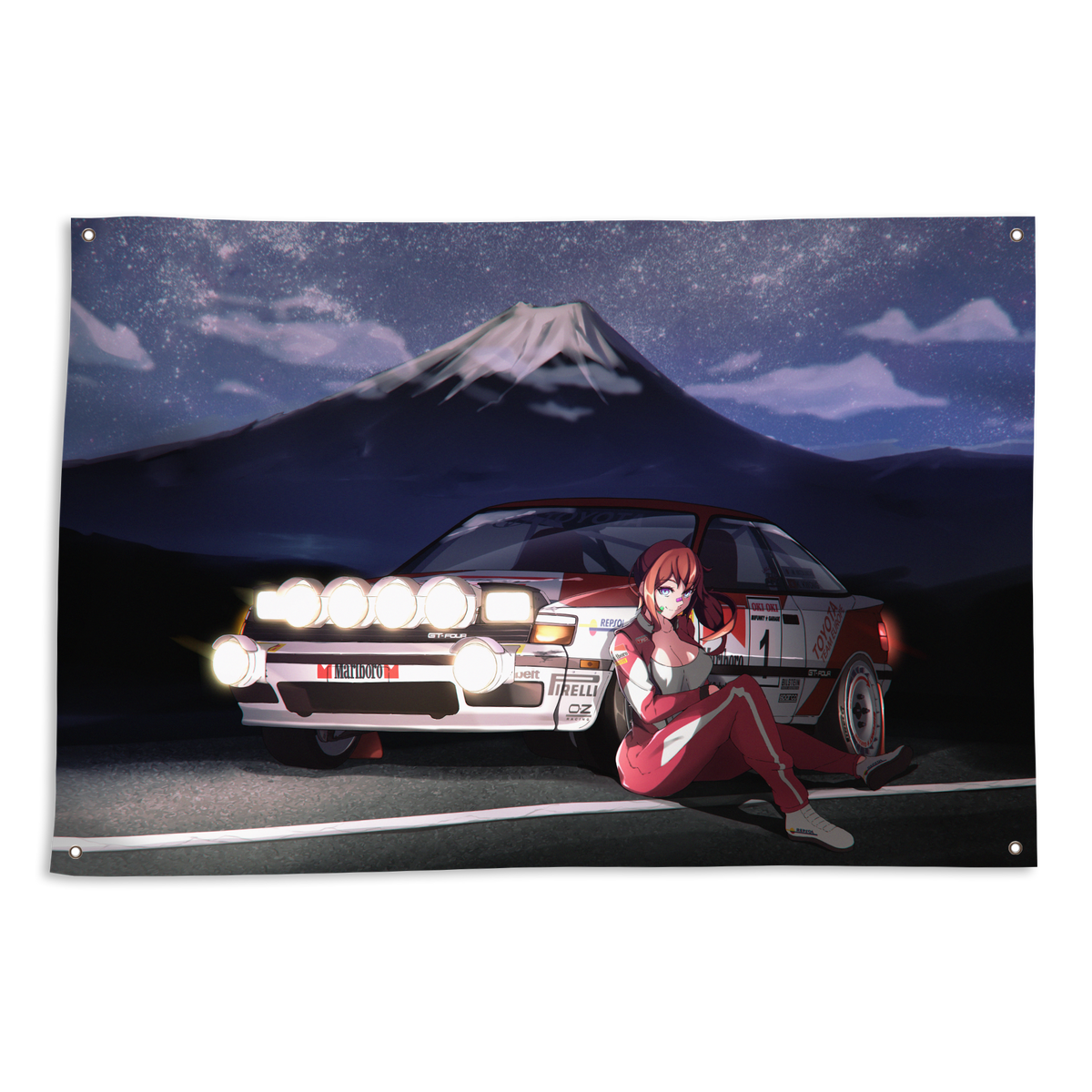 WRC GT-FOUR Kaho-chan Garage Banner – FUNKY GARAGE