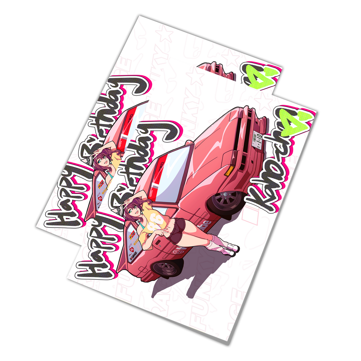 Birthday AE86 Chibi Kaho Print「Limited」 – FUNKY GARAGE